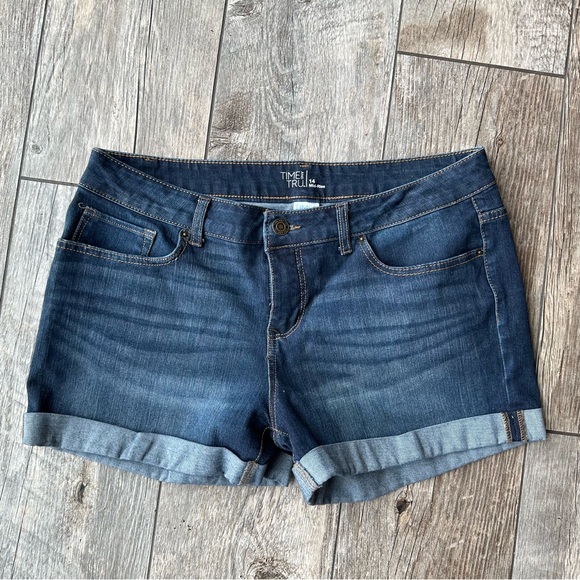 Time and Tru | Shorts | Time And Tru Blue Jean Shorts With Rolled Hems ...